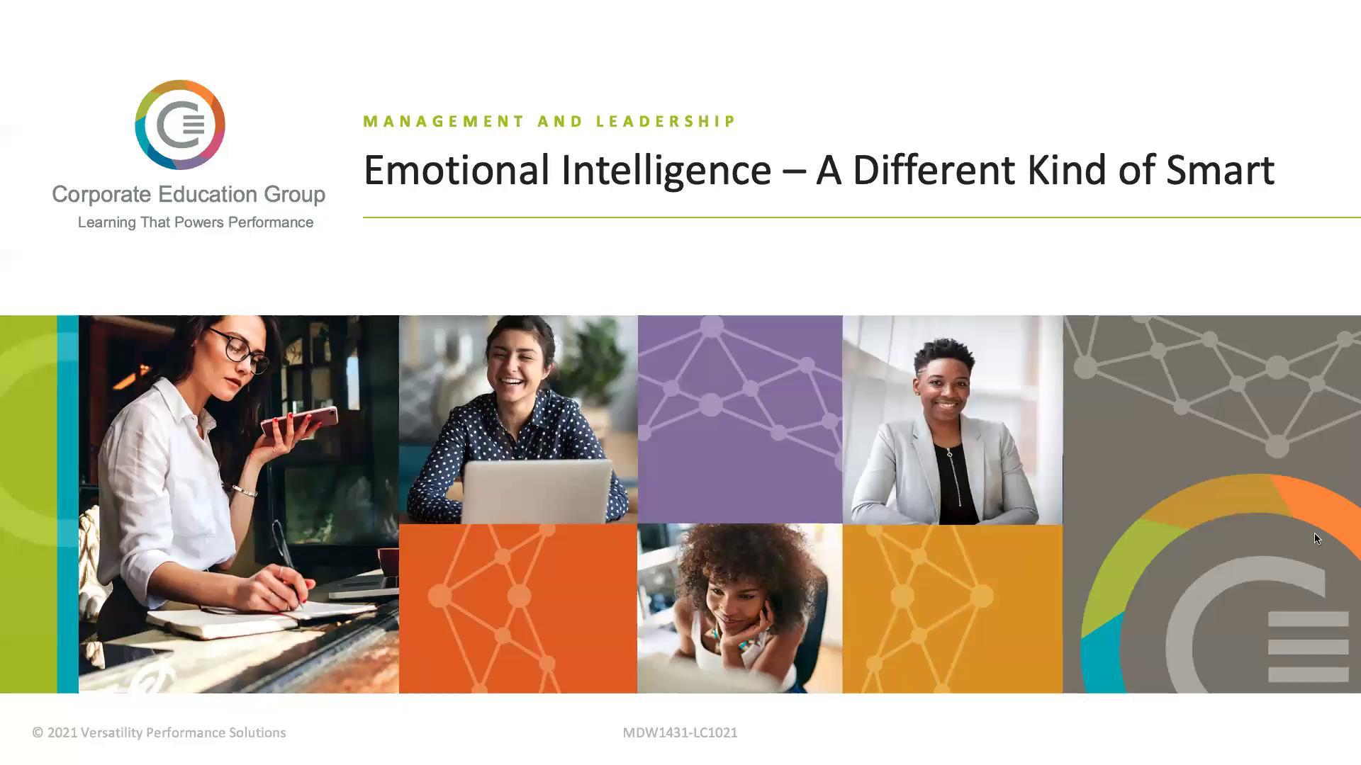 Emotional Intelligence: A Different Kind of Smart - Webinars - CEG